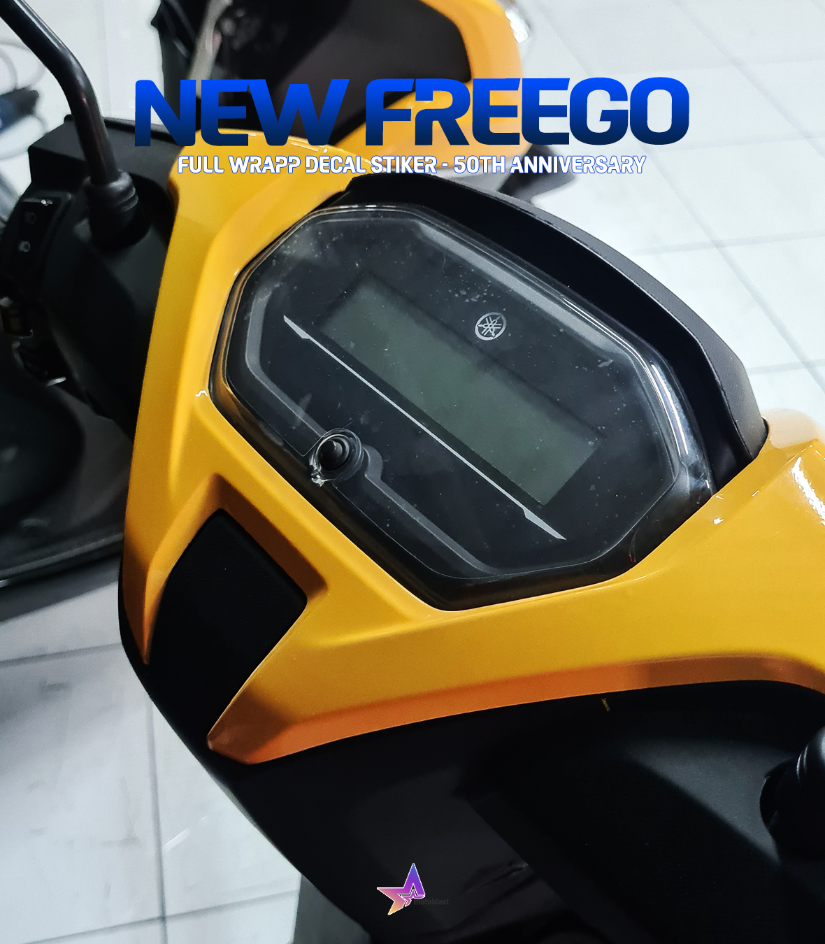 Begini penampakan Yamaha new Freego setelah di decal 50th Anniversary ...