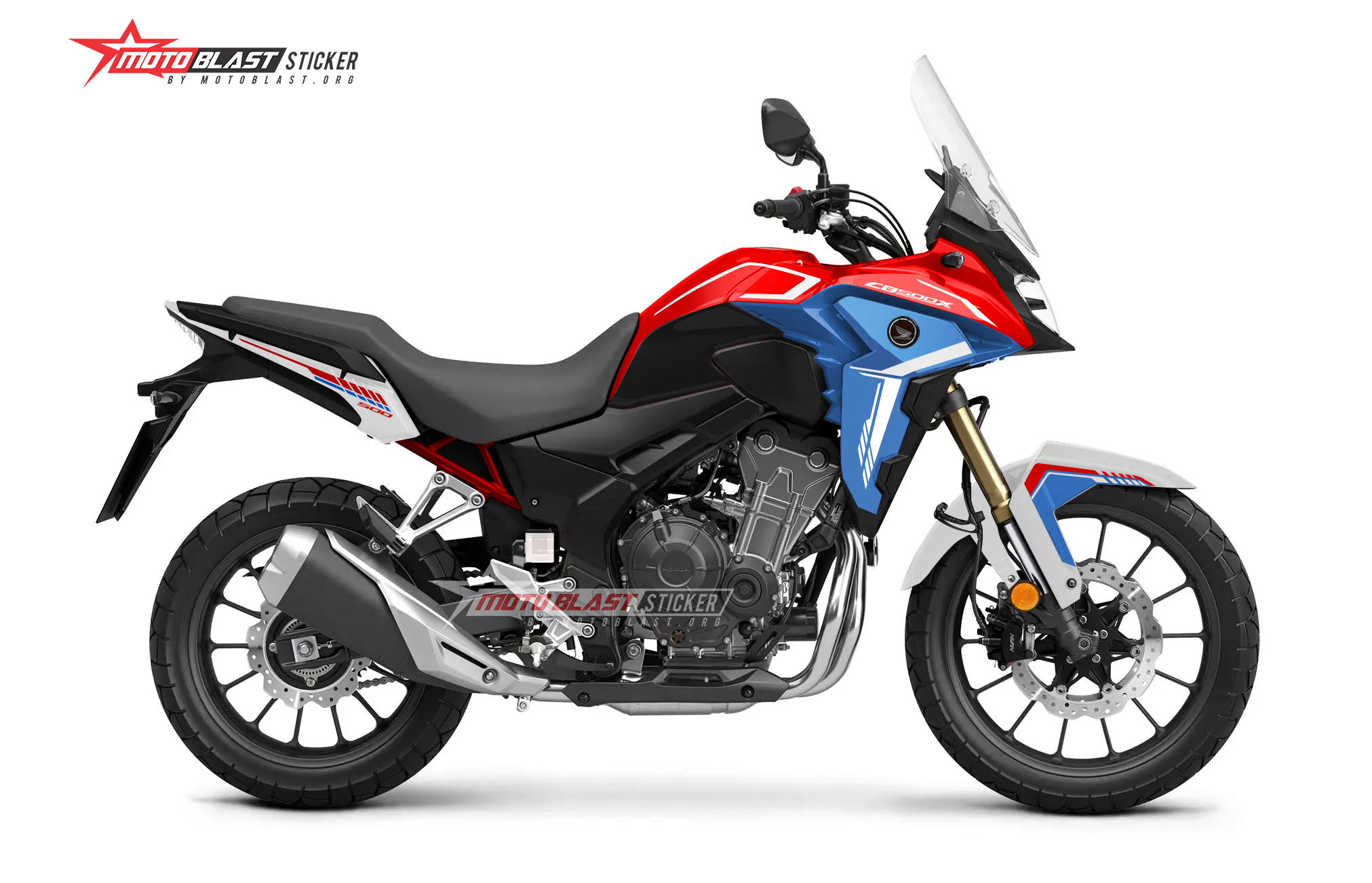 Modifikasi Striping Honda CB500X 2023 RWB - MOTOBLAST