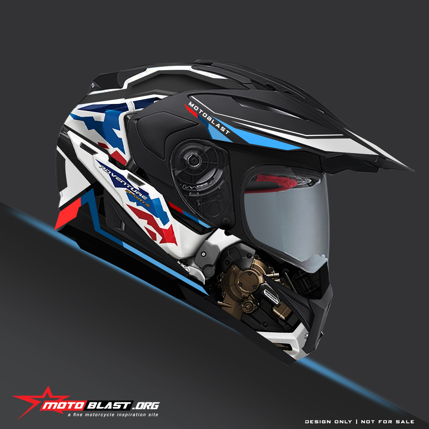 Desain Helm Honda KYT Explorer jadi ala Africa Twin - MOTOBLAST