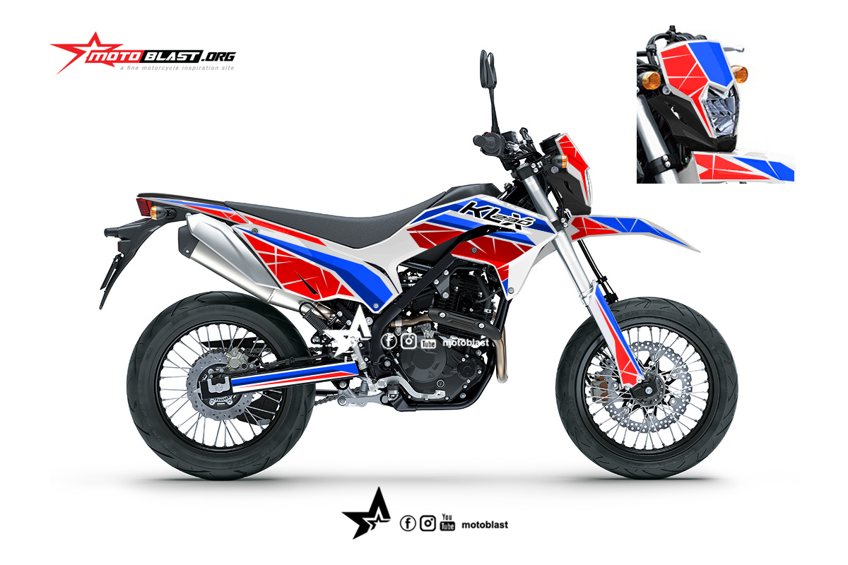 Modifikasi striping Kawasaki KLX 250 RWB - MOTOBLAST