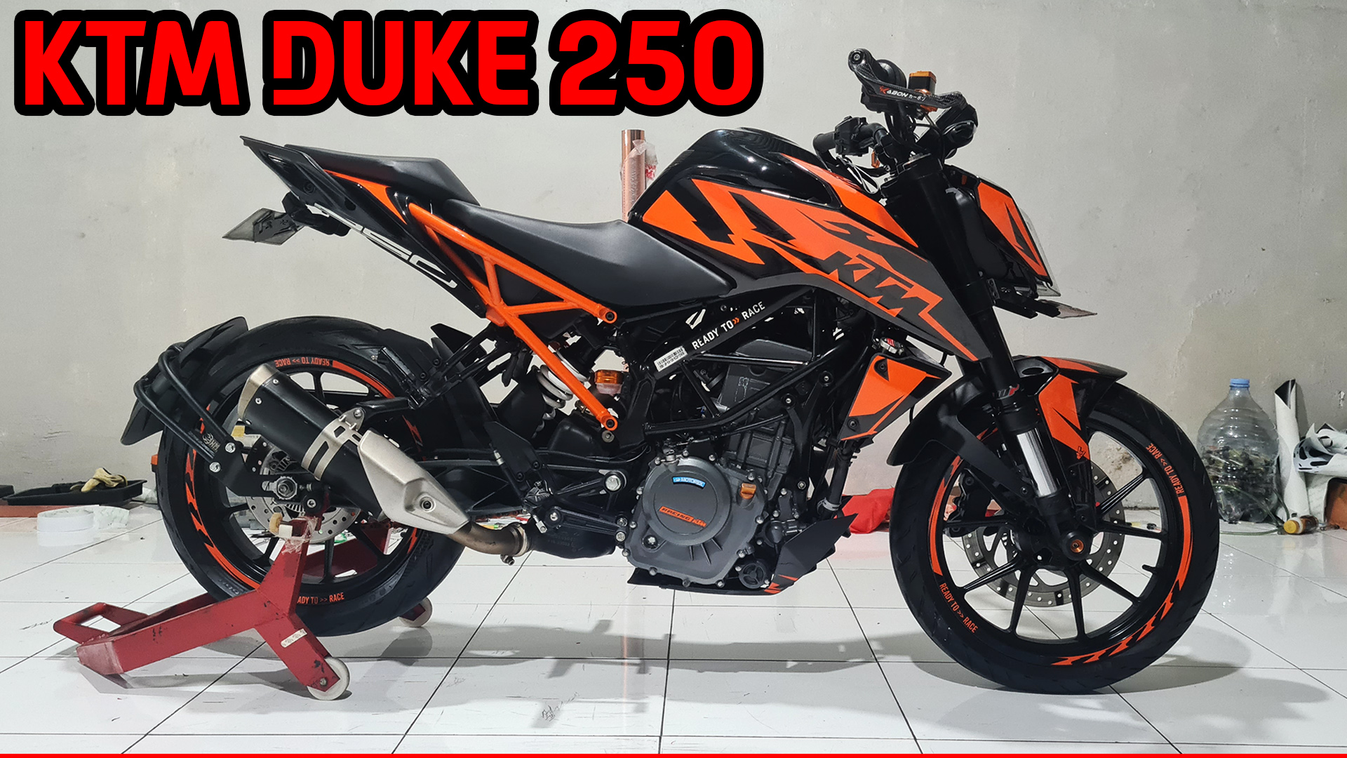 [Video] Decal stiker KTM Duke 250 Super Orange Black - MOTOBLAST