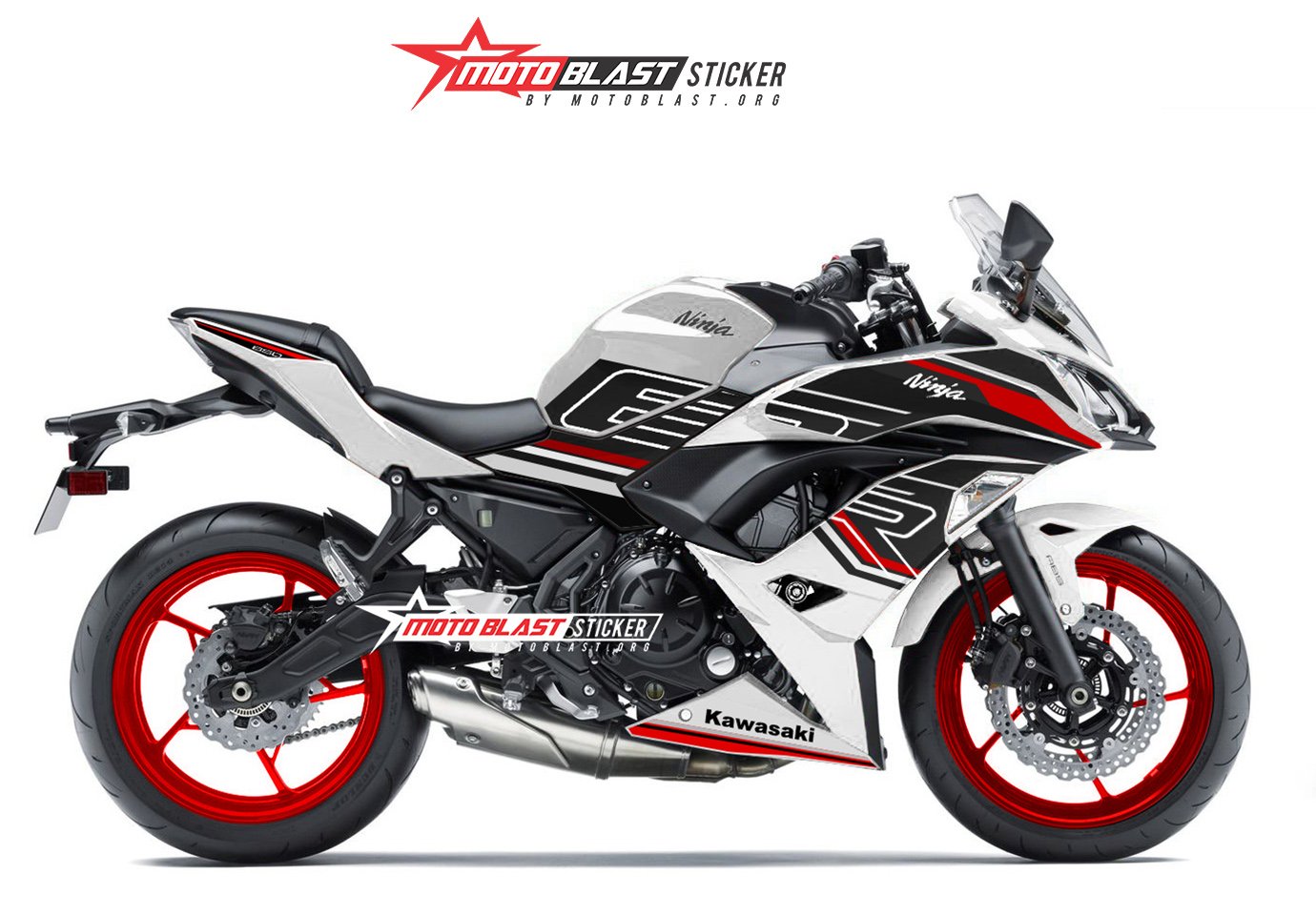 Modifikasi Striping Kawasaki Ninja 650 White KRT - MOTOBLAST