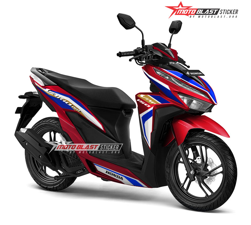Modifikasi striping Honda Vario 125 2018 Red HRC - MOTOBLAST