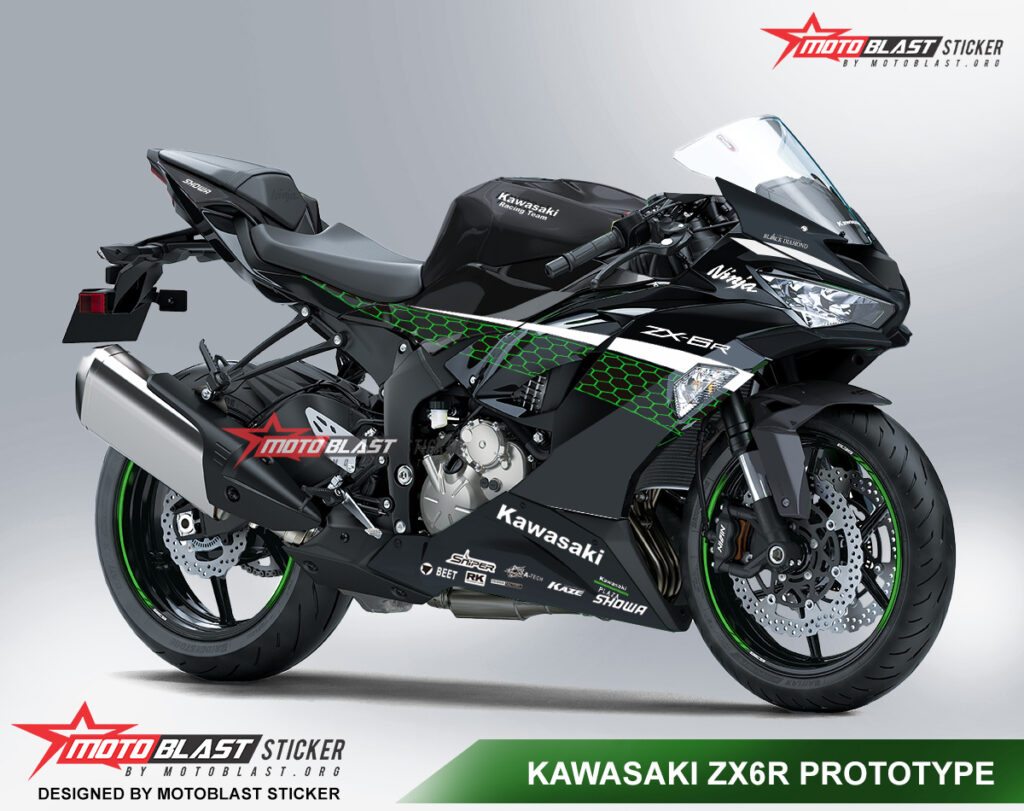 Modifikasi Striping Kawasaki Ninja ZX6R black prototype - MOTOBLAST