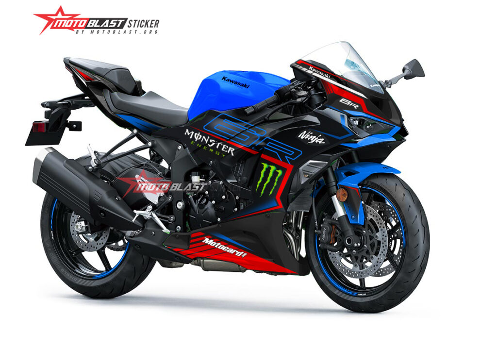 Modifikasi Striping Kawasaki ZX6R blue KRT monster - MOTOBLAST