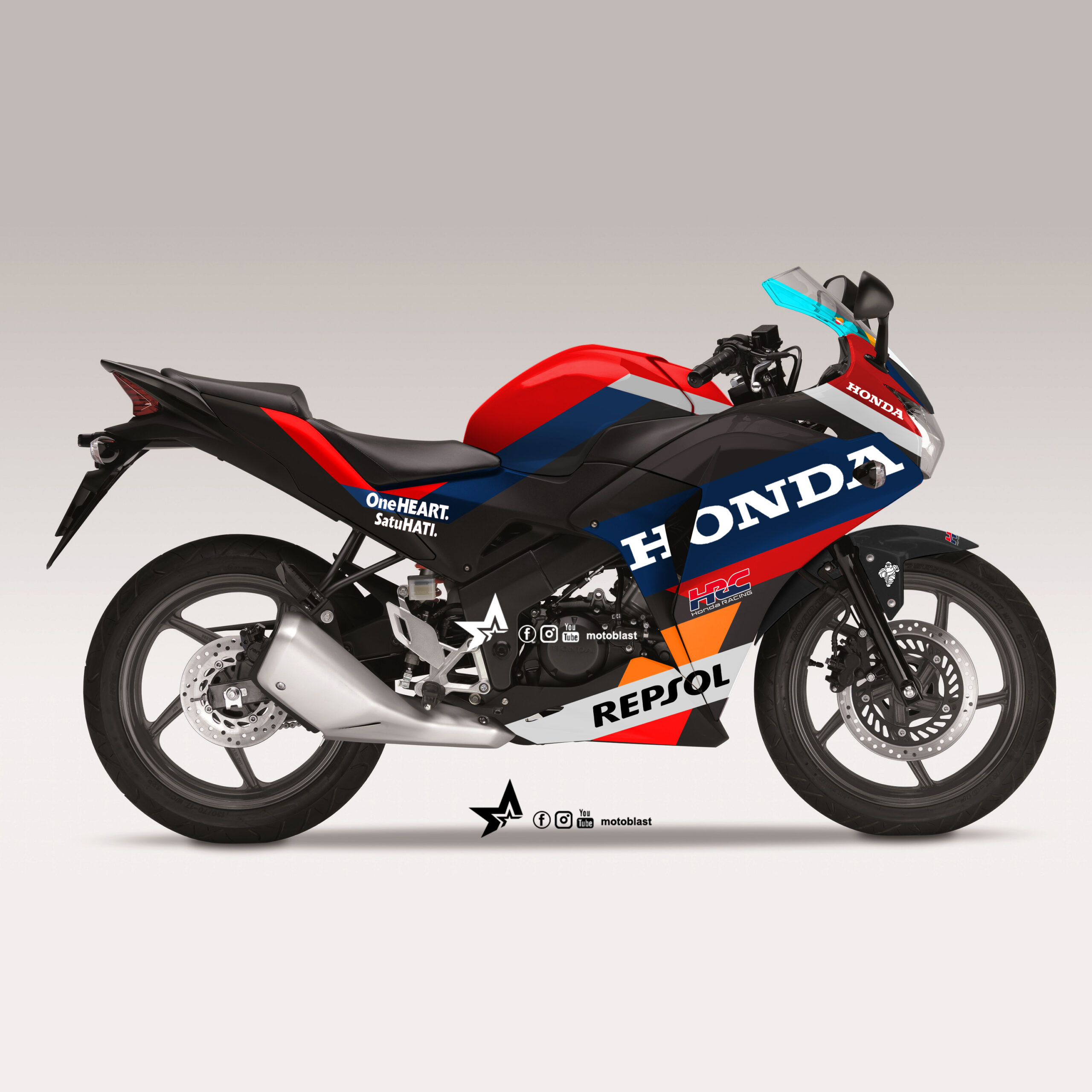 Modifikasi striping Honda CBR150R Black Edition