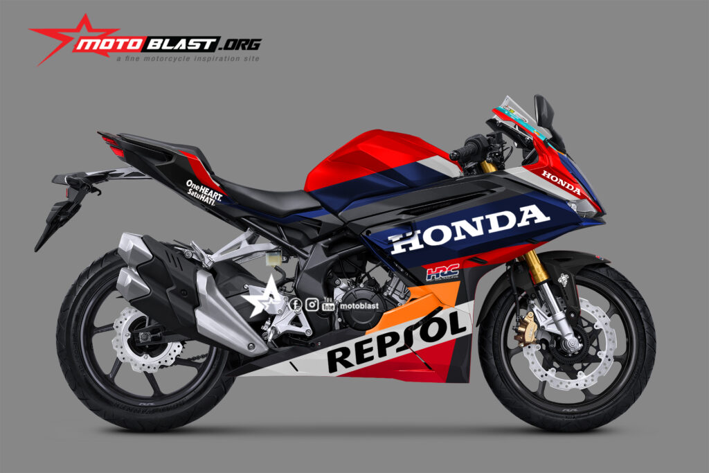 Modifikasi striping New CBR250RR livery Honda Repsol 2024 motogp tim ...