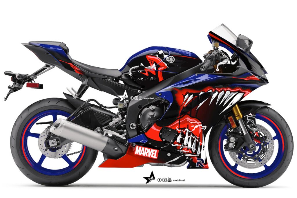 Modifikasi striping Yamaha New R6 Blue Venom - MOTOBLAST