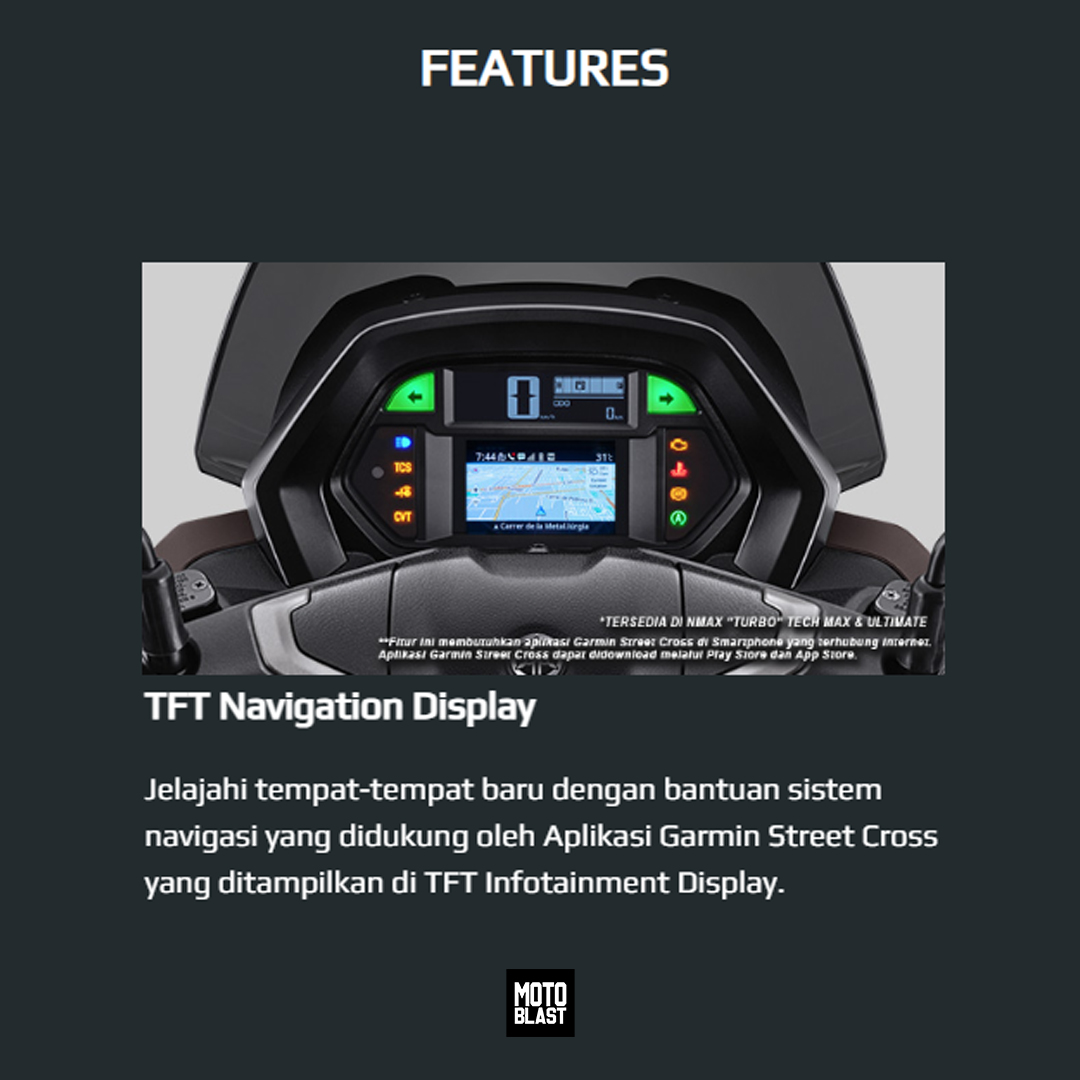 Yamaha Nmax TURBO Resmi rilis, ini dia Foto dan spesifikasi lengkapnya - MOTOBLAST