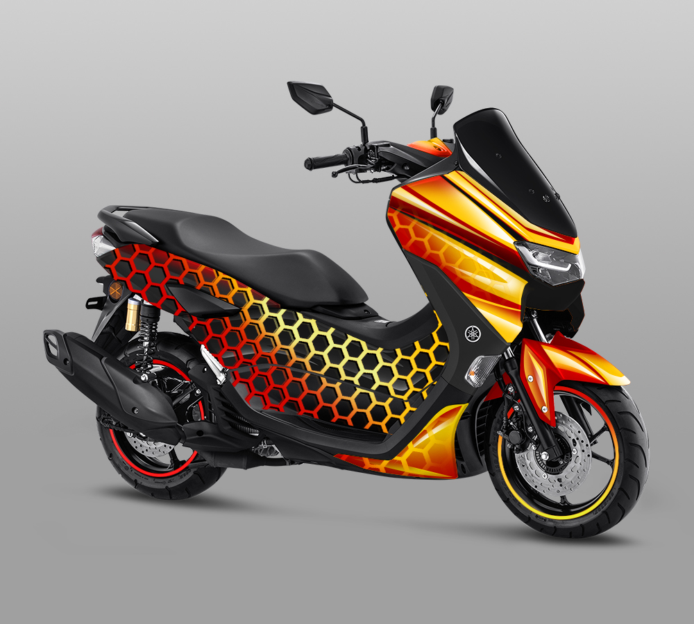 Modifikasi striping Yamaha New Nmax Honeycomb - MOTOBLAST