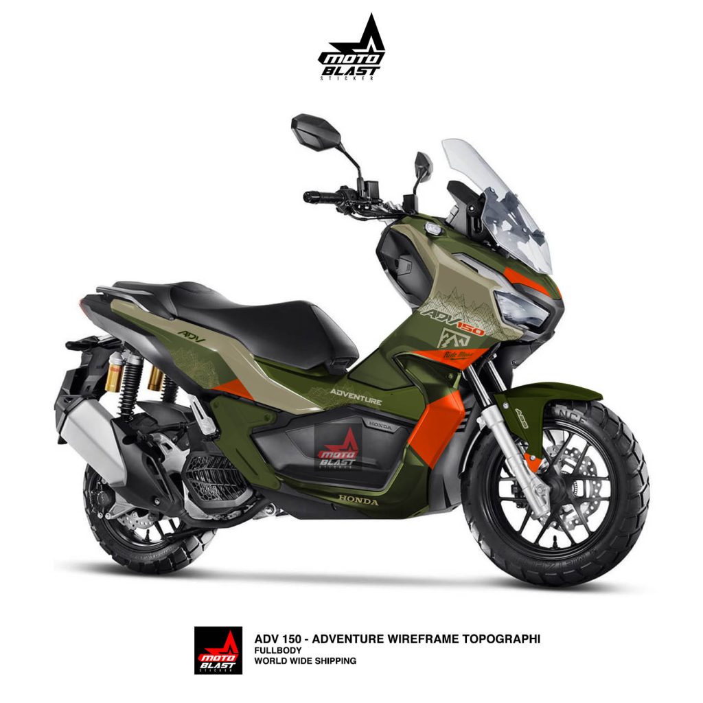 Modifikasi Striping ADV 150 Wireframe Topographi - MOTOBLAST