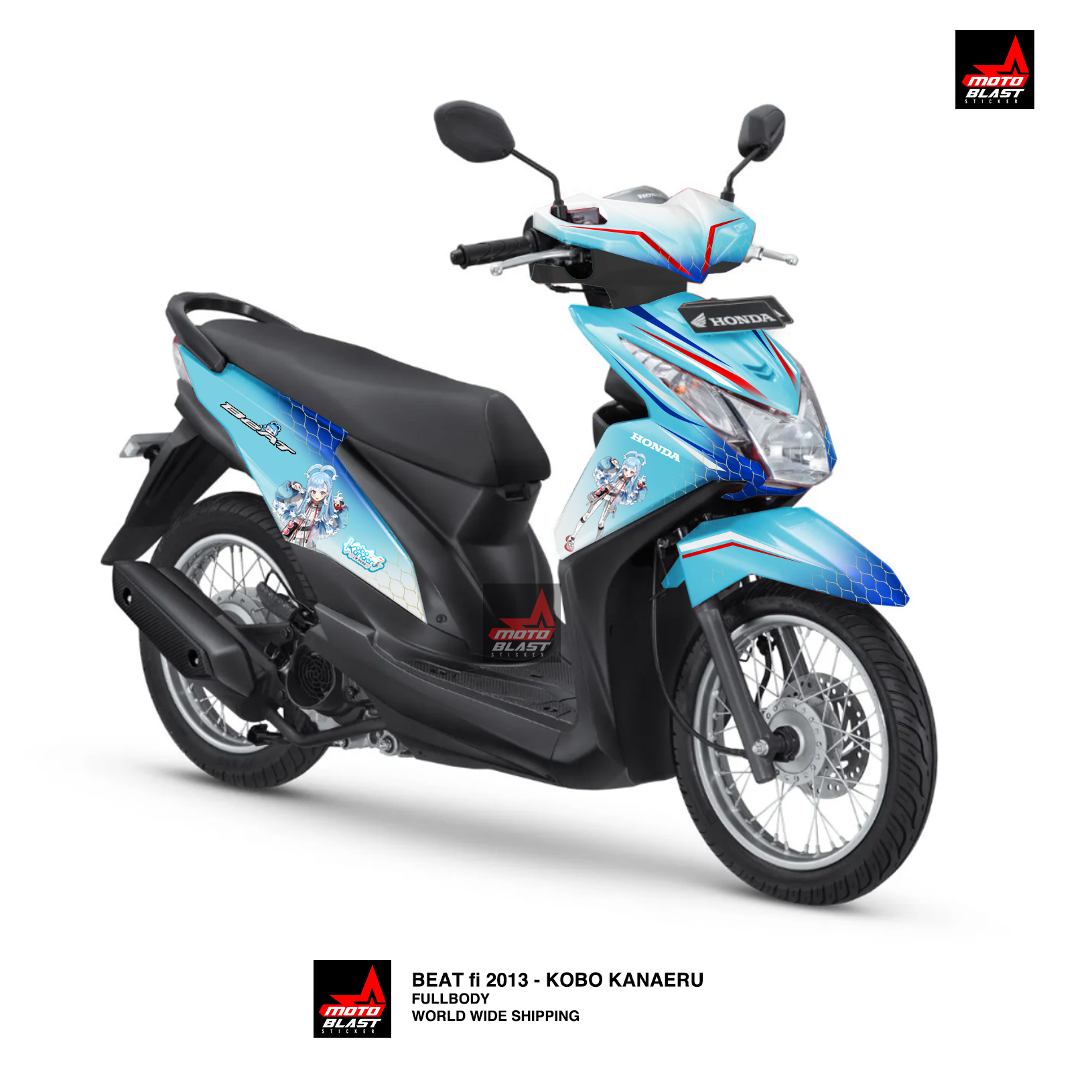 Modifikasi Striping Honda beAT Fi 2013 Kobo Kanaeru - MOTOBLAST