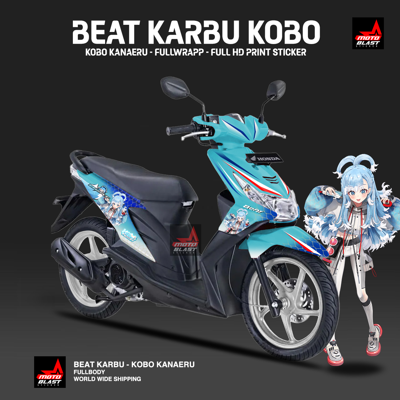 Modifikasi Striping Honda beAT Karbu Kobo Kanaeru - MOTOBLAST