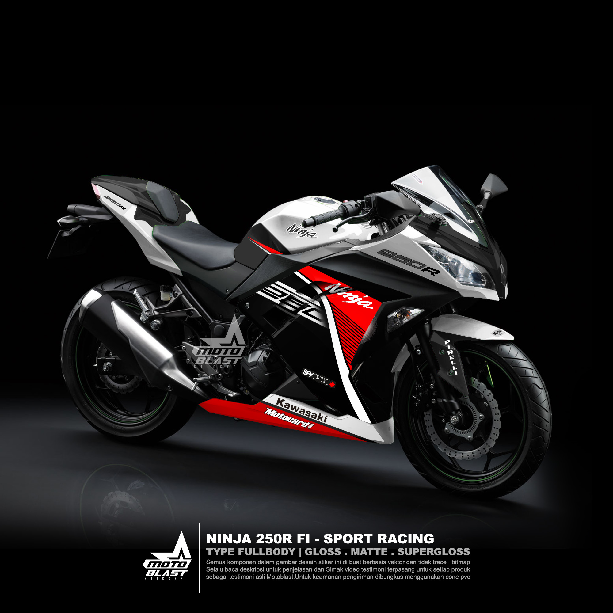 modifikasi ninja 250r fi white super
