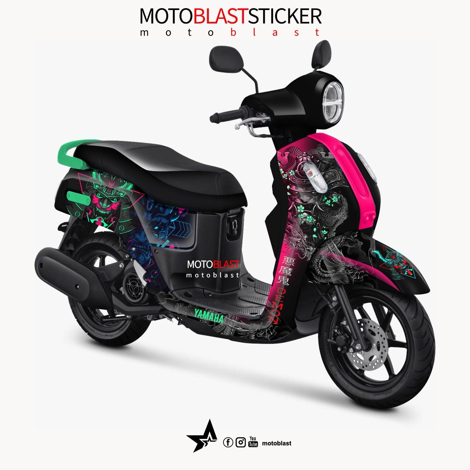 Modifikasi Decal Sticker di Yamaha Fazzio Japan Style - MOTOBLAST