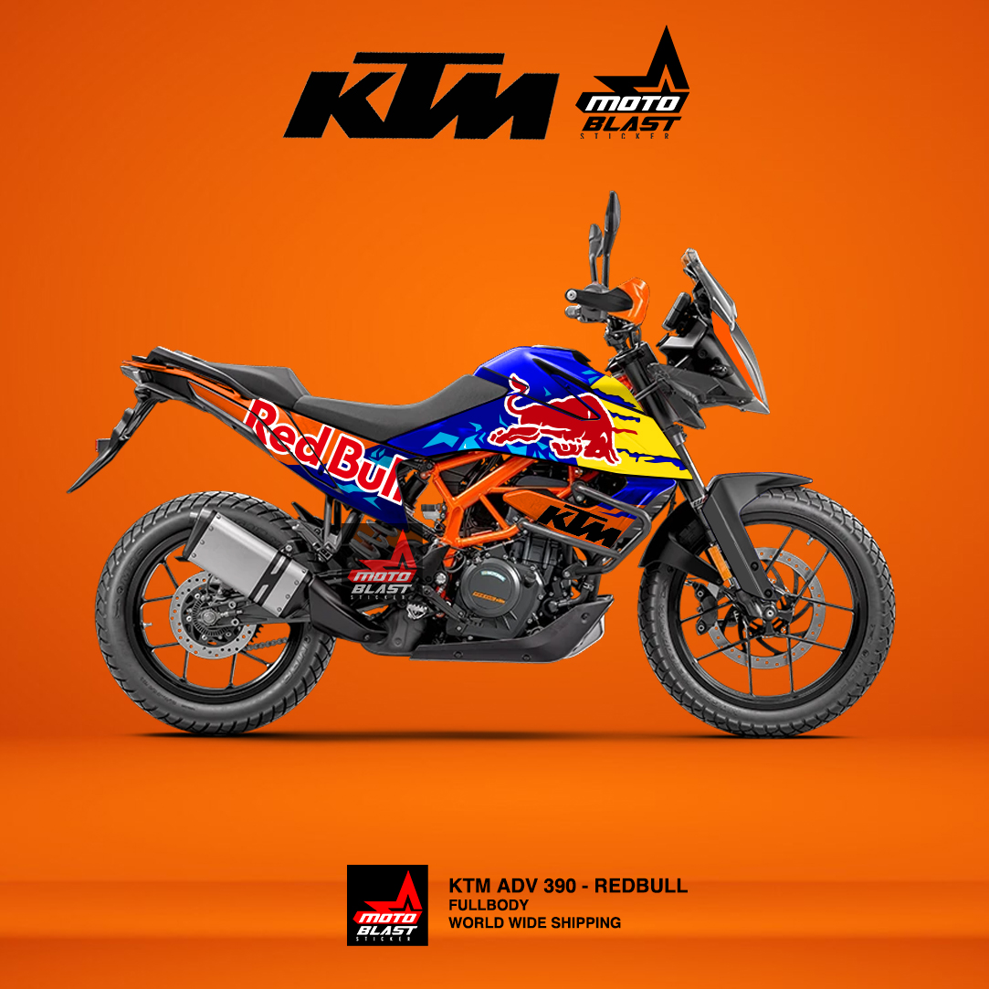 Modifikasi striping KTM Adv 390 Blue Redbull - MOTOBLAST