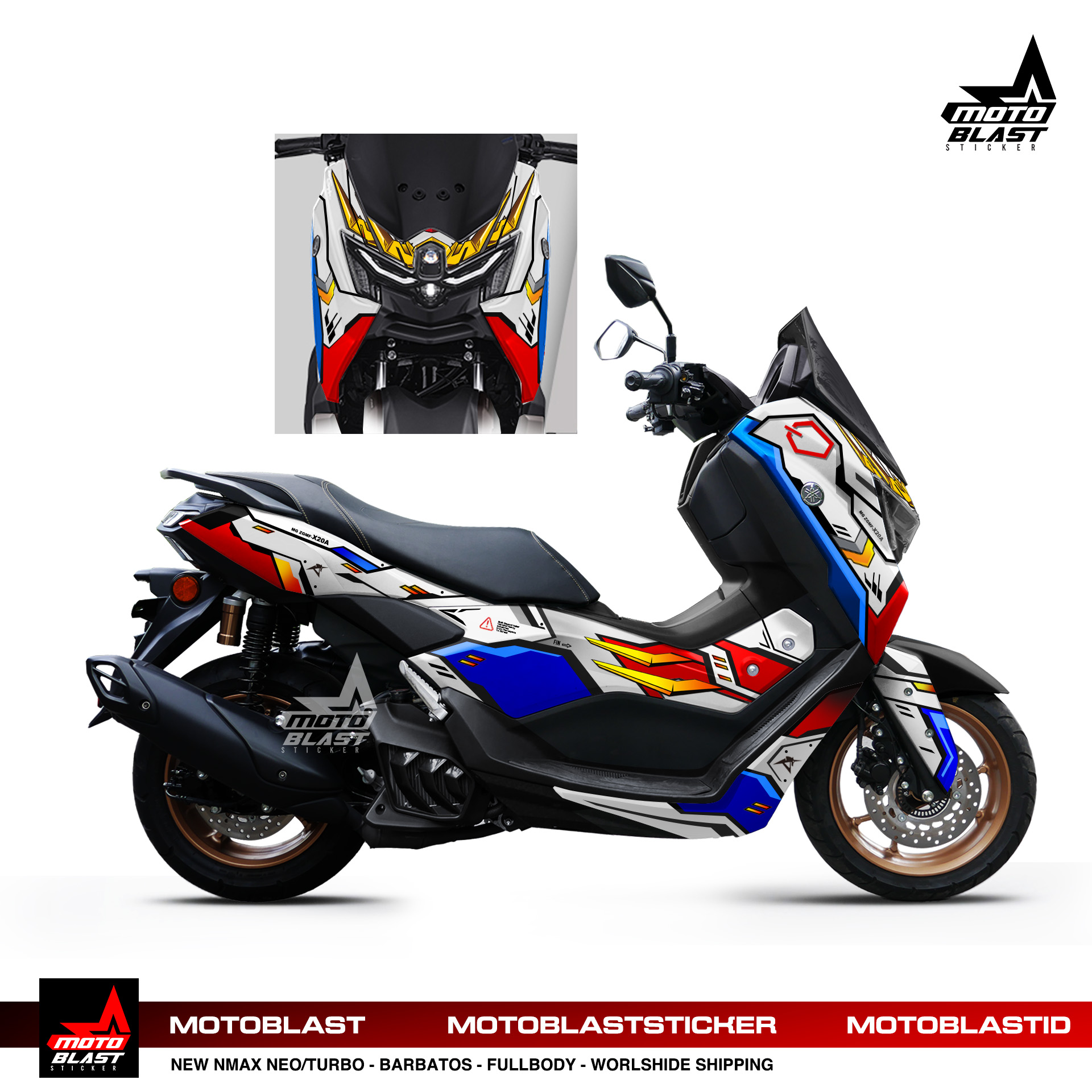 Modifikasi Striping Yamaha New Nmax Neo Turbo Gundam Barbatos - MOTOBLAST