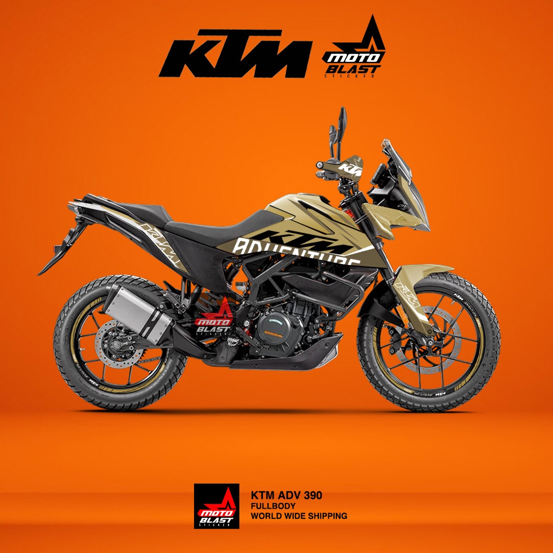 Modifikasi striping KTM ADV 390 Adventure brown - MOTOBLAST