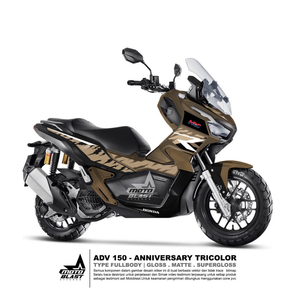 Modifikasi Striping Honda Adv 150 Anniversary brown - MOTOBLAST