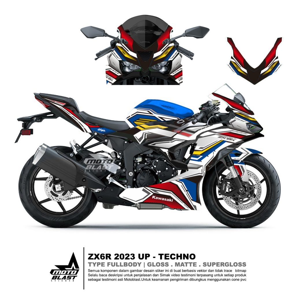 Modifikasi Striping Kawasaki ZX6R Techno - MOTOBLAST
