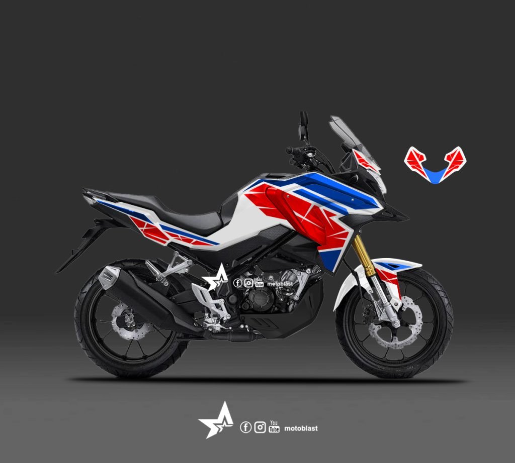 Modifikasi striping Honda CB150X Tricolor Africa Twin - MOTOBLAST