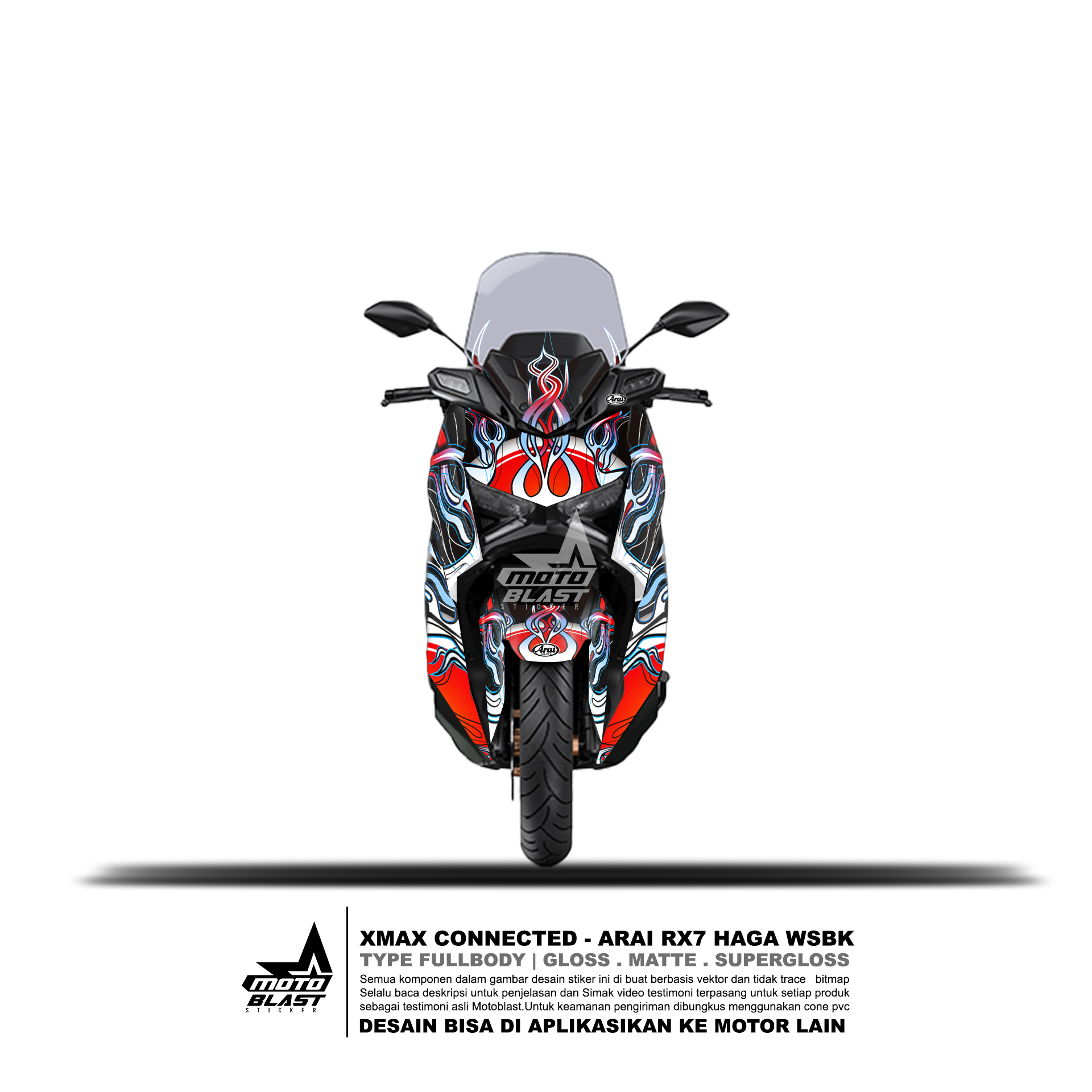 Modifikasi Striping New Yamaha Xmax250 livery arai rx7 haga wsbk ...