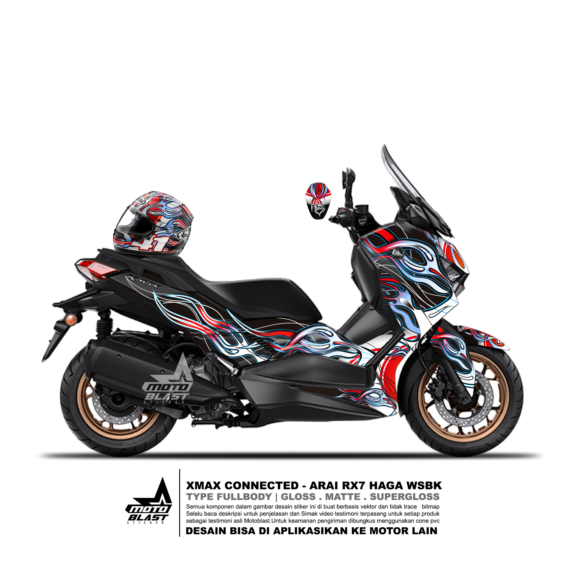 Modifikasi Striping New Yamaha Xmax250 livery arai rx7 haga wsbk ...