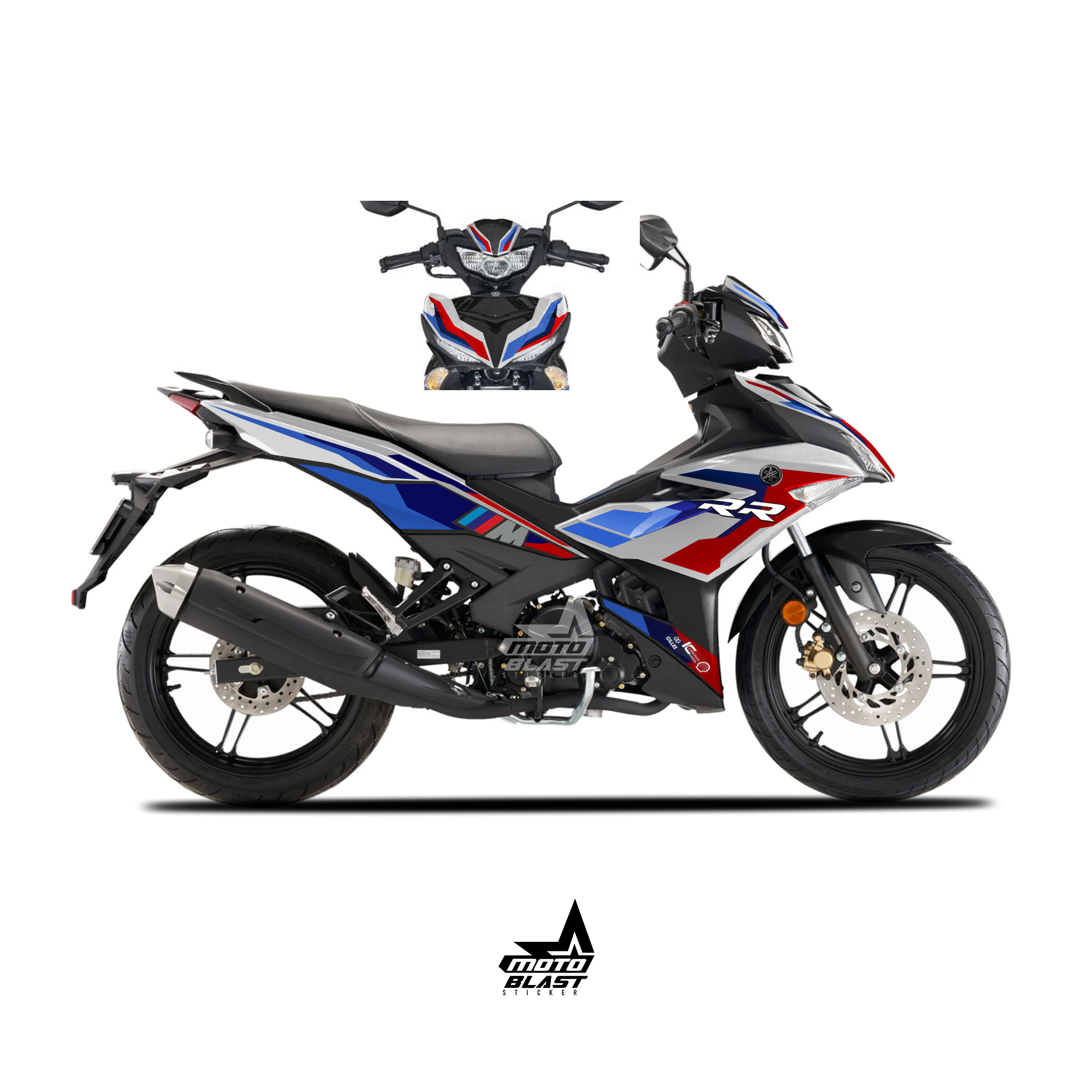 Modifikasi Striping Yamaha New MX King 150 Livery BMW M - MOTOBLAST