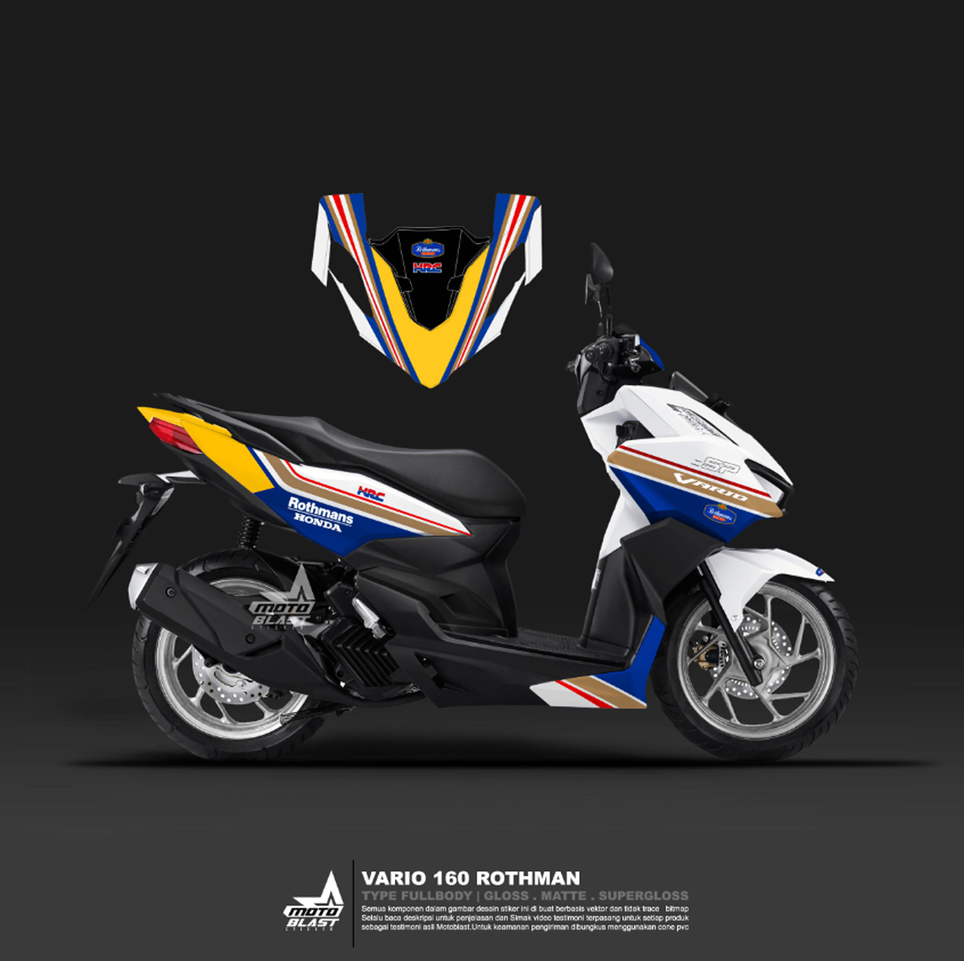 Modifikasi striping Honda Vario 160 Rothman Honda - MOTOBLAST