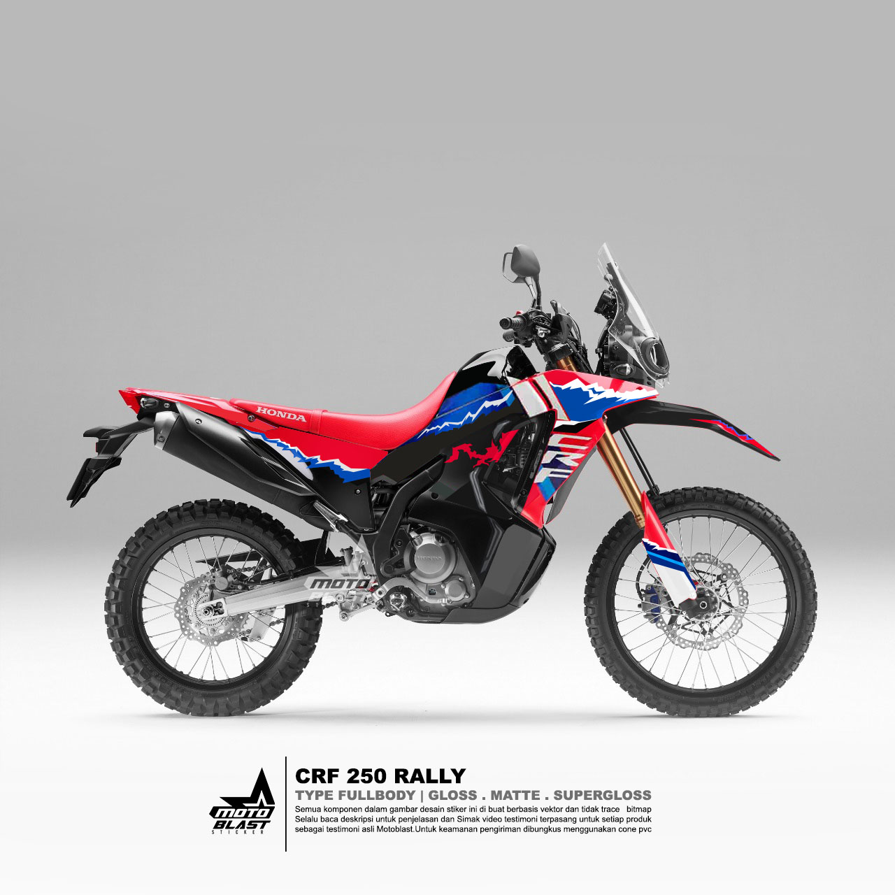 Modifikasi striping Honda CRF250 Rally Livery Africa Twin - MOTOBLAST