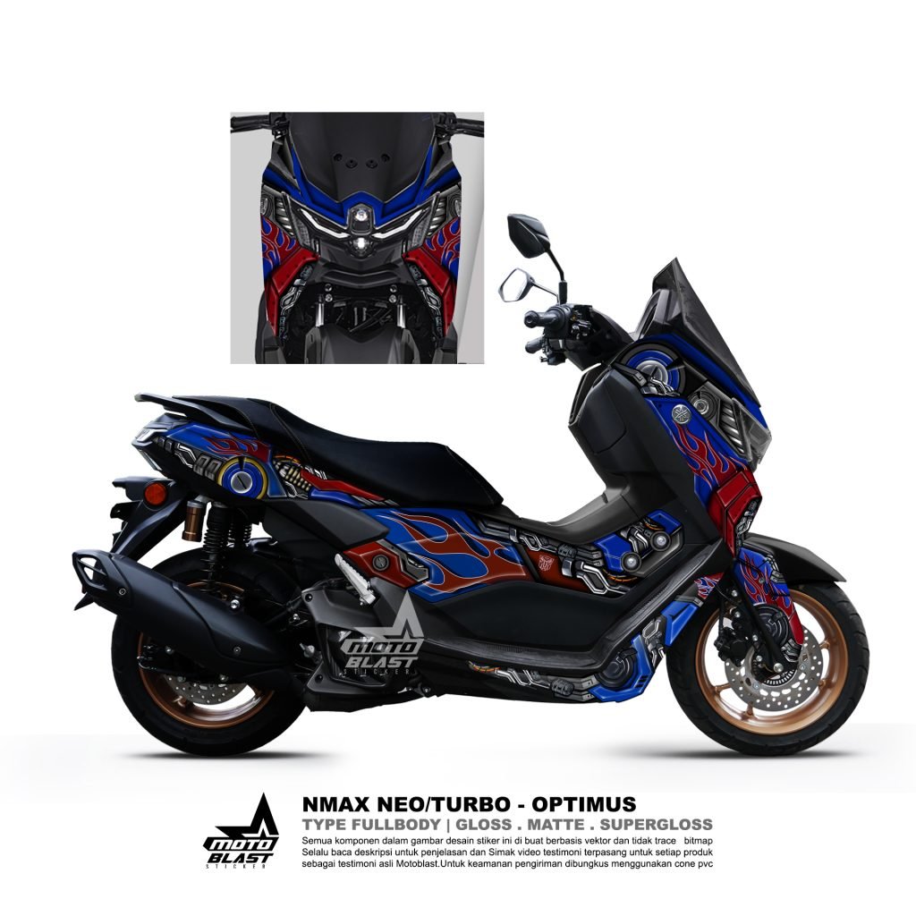 Modifikasi Striping Yamaha New Nmax Neo - Turbo tema Optimus Prime ...