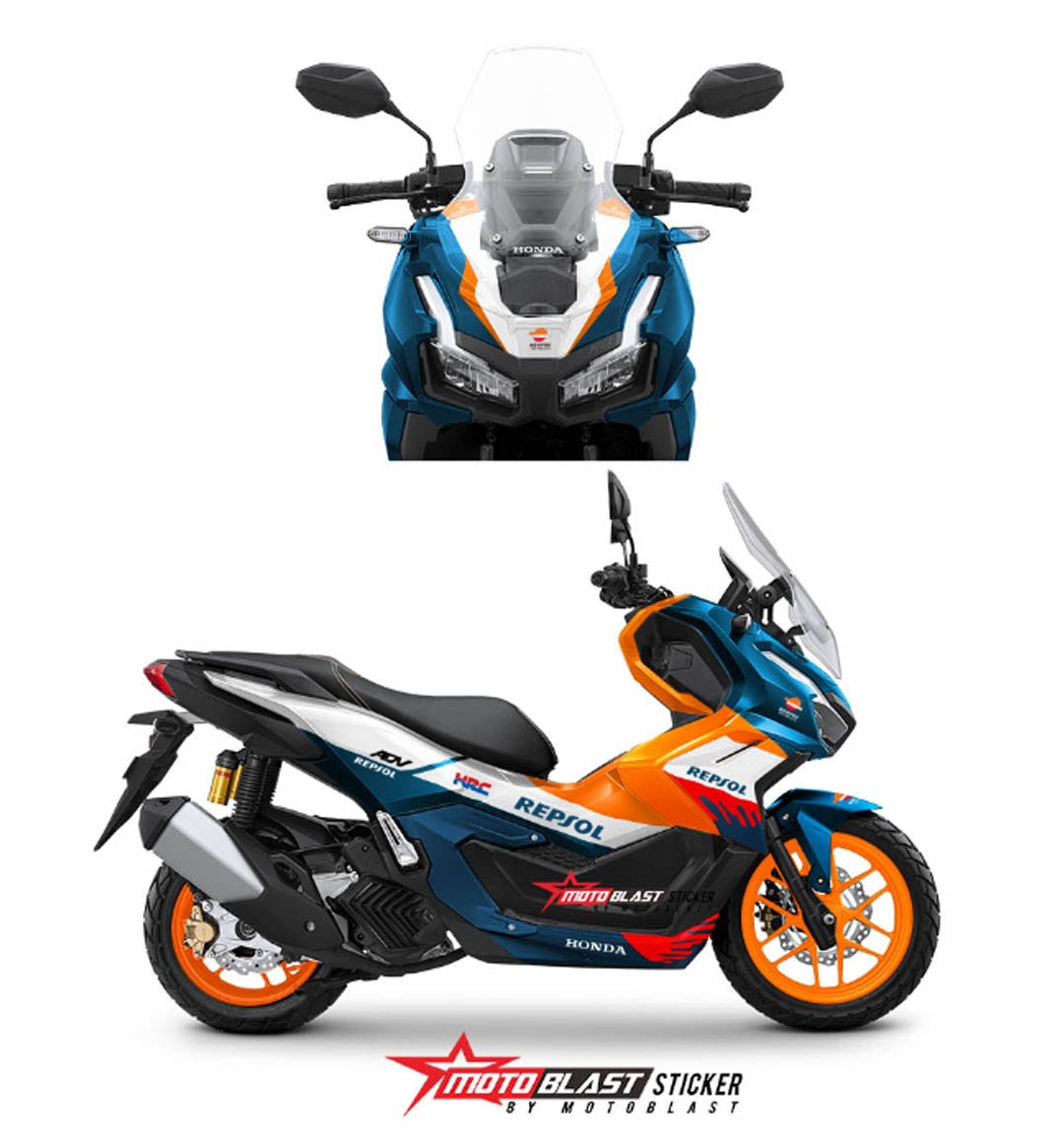 Modifikasi Striping Honda New ADV 160 Roadsync Repsol NSR - MOTOBLAST